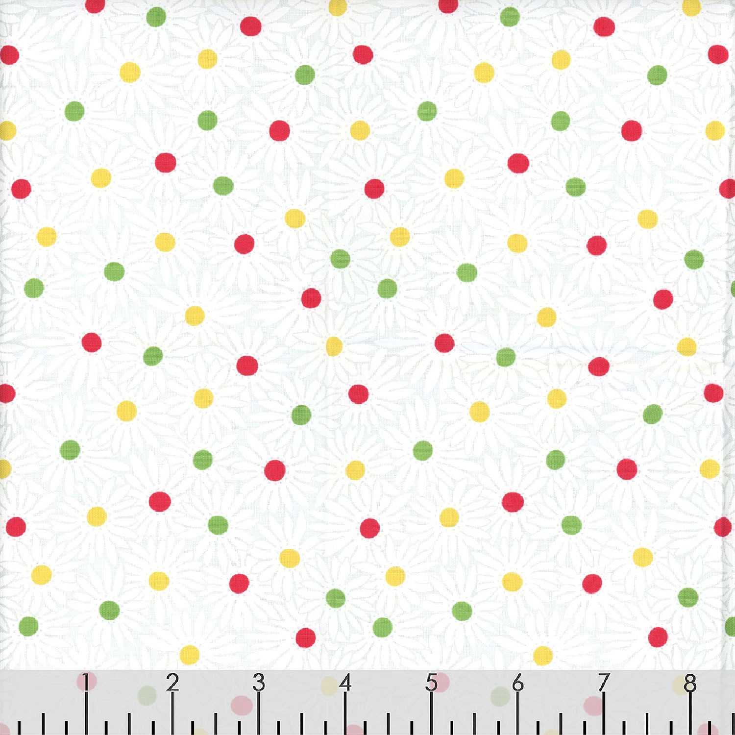 Windham Fabrics Garden Party Whistler Studios Pop Daisy White On White | Quilt Fabric